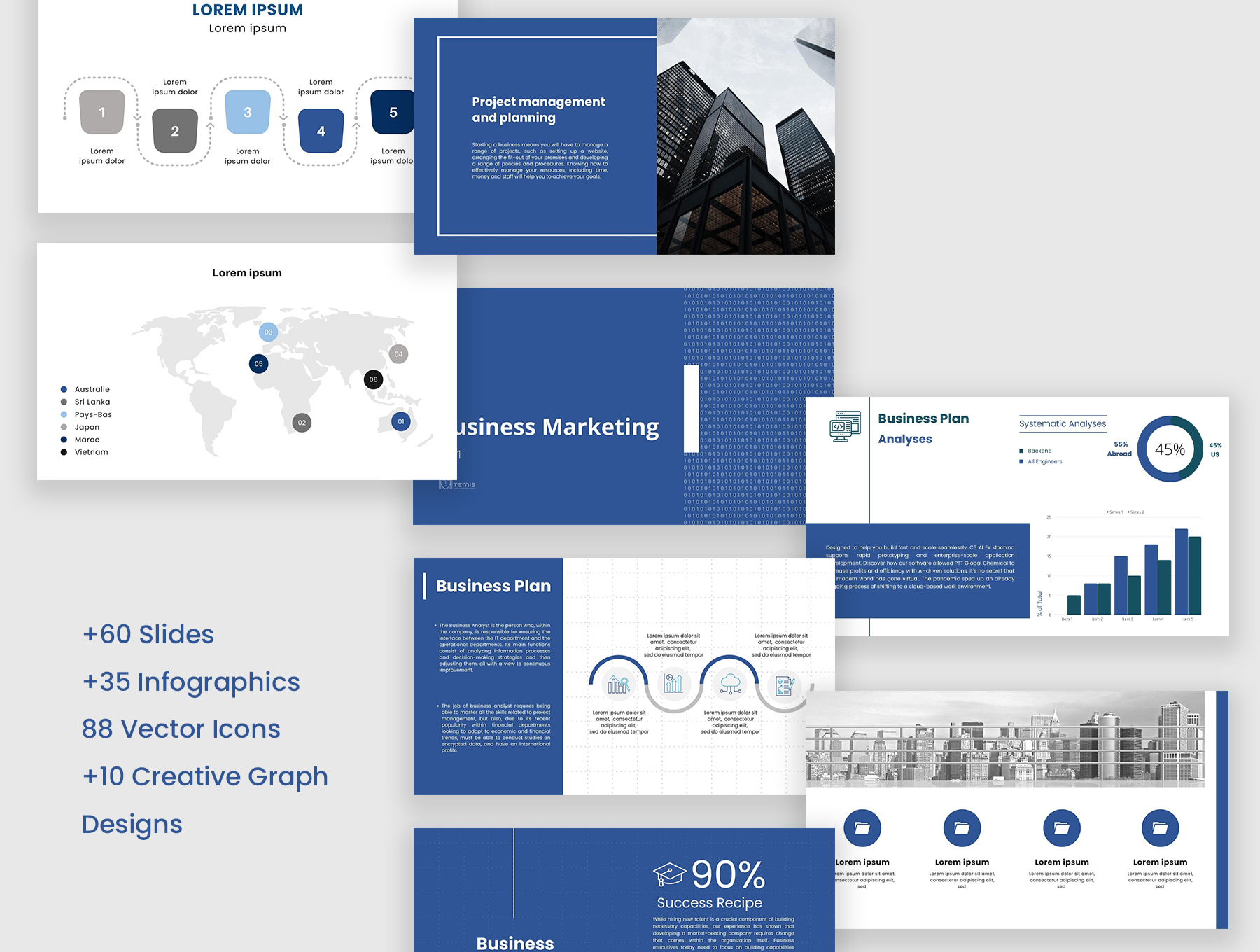 Modern Business PowerPoint Template – Professional Template Kits, built ...
